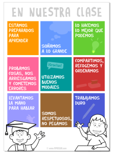 En nuestra clase... Reglas/Rules - MaestraTrend