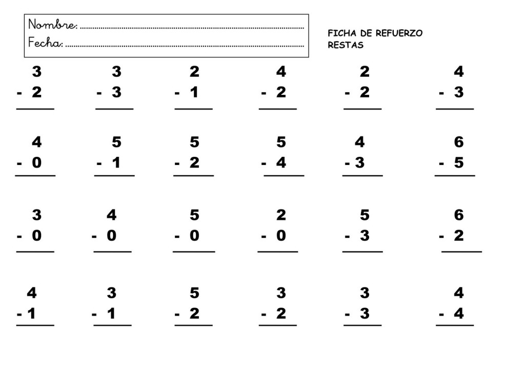 Sumas y restas sencillas - MaestraTrend